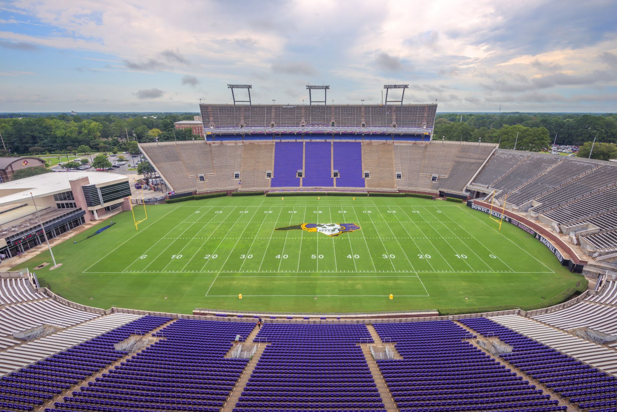 ECU Pressbox - stadium view - T. A. Loving Company